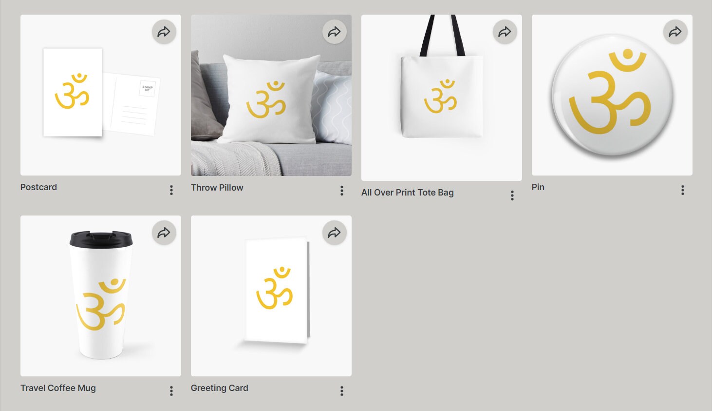 Om Symbol Wall Art 5 Color Bundle | Hindu Religion Poster Design Art ...