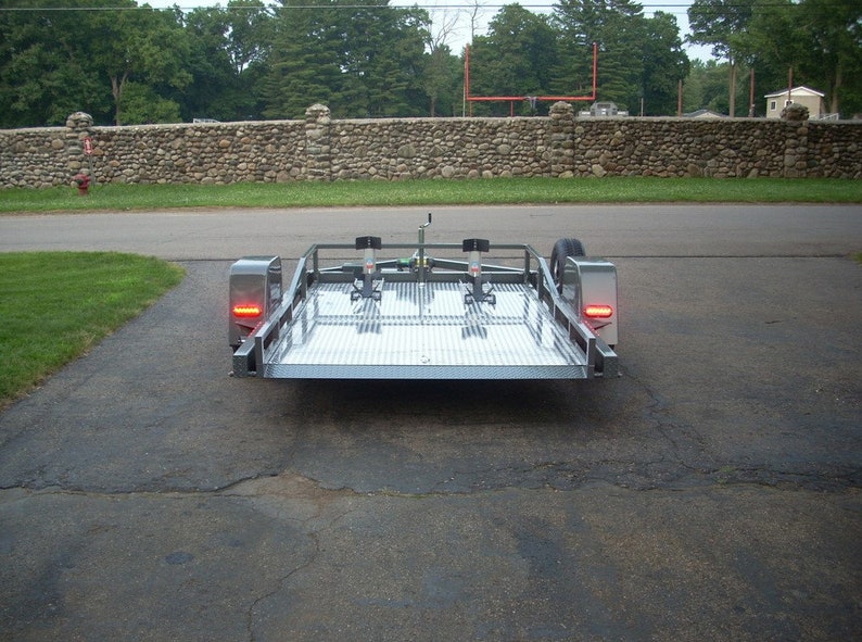 Ramp Less Drop Bed Easy Load Motorcycle Trailer. Plans. PDF. - Etsy