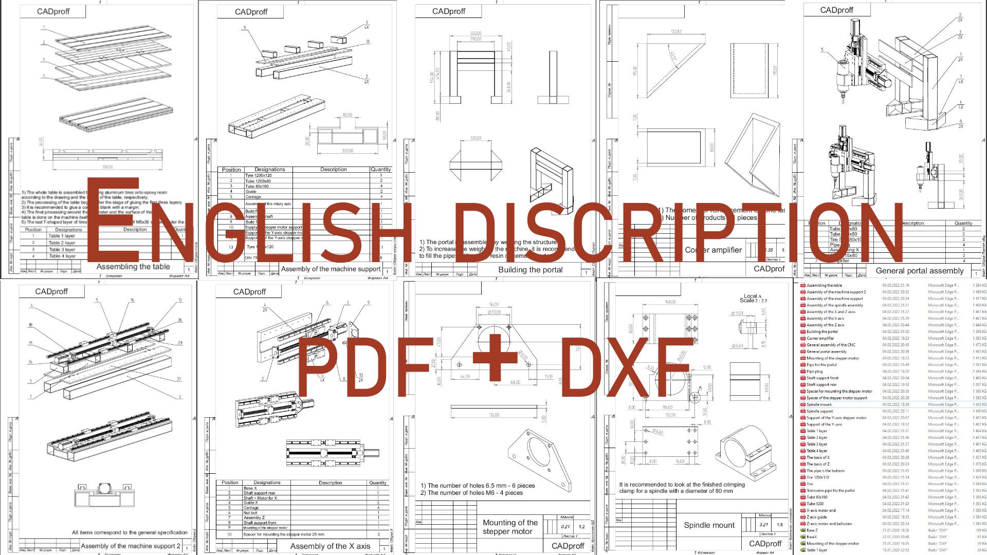 CNC Metal Milling Machine Plans and DXF Files Building Info - Etsy