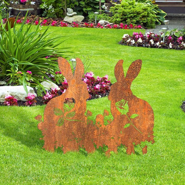 Rusty Garden Stakes - Etsy