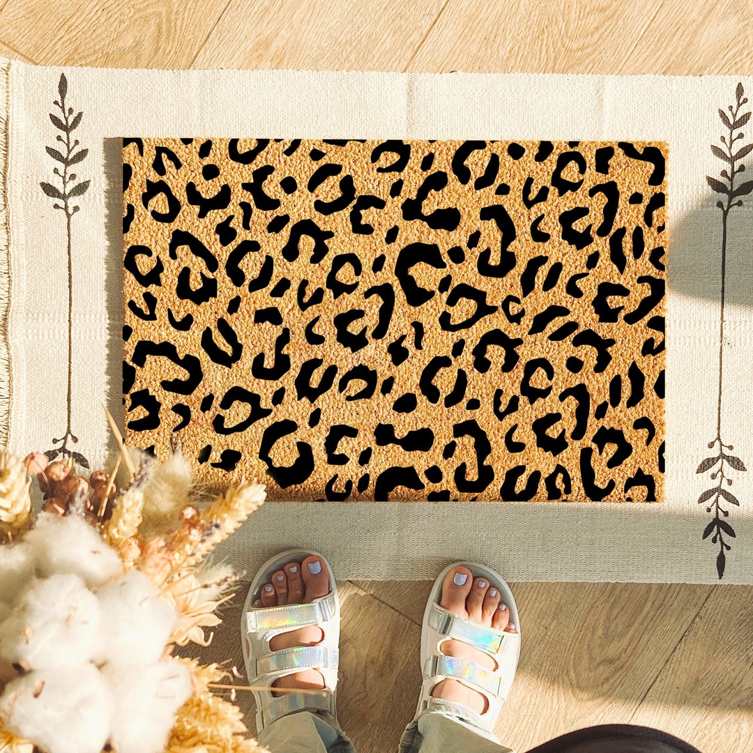 Leopard Print Mat, Animal Print Mat, Door Welcome Mat, Unique Design ...