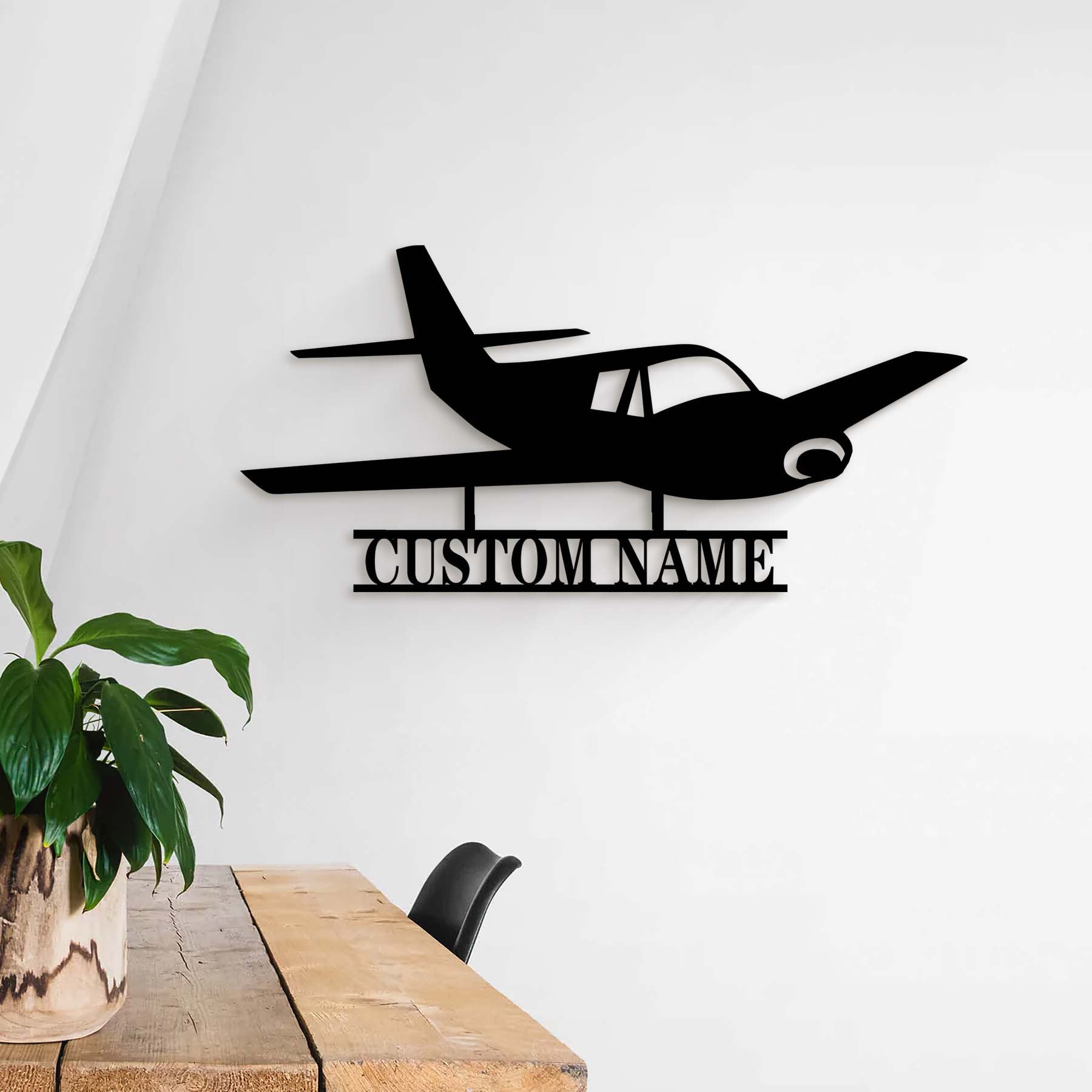 Personalized Airplane Metal Decor, Custom Pilot Wall Decor, Airplane ...