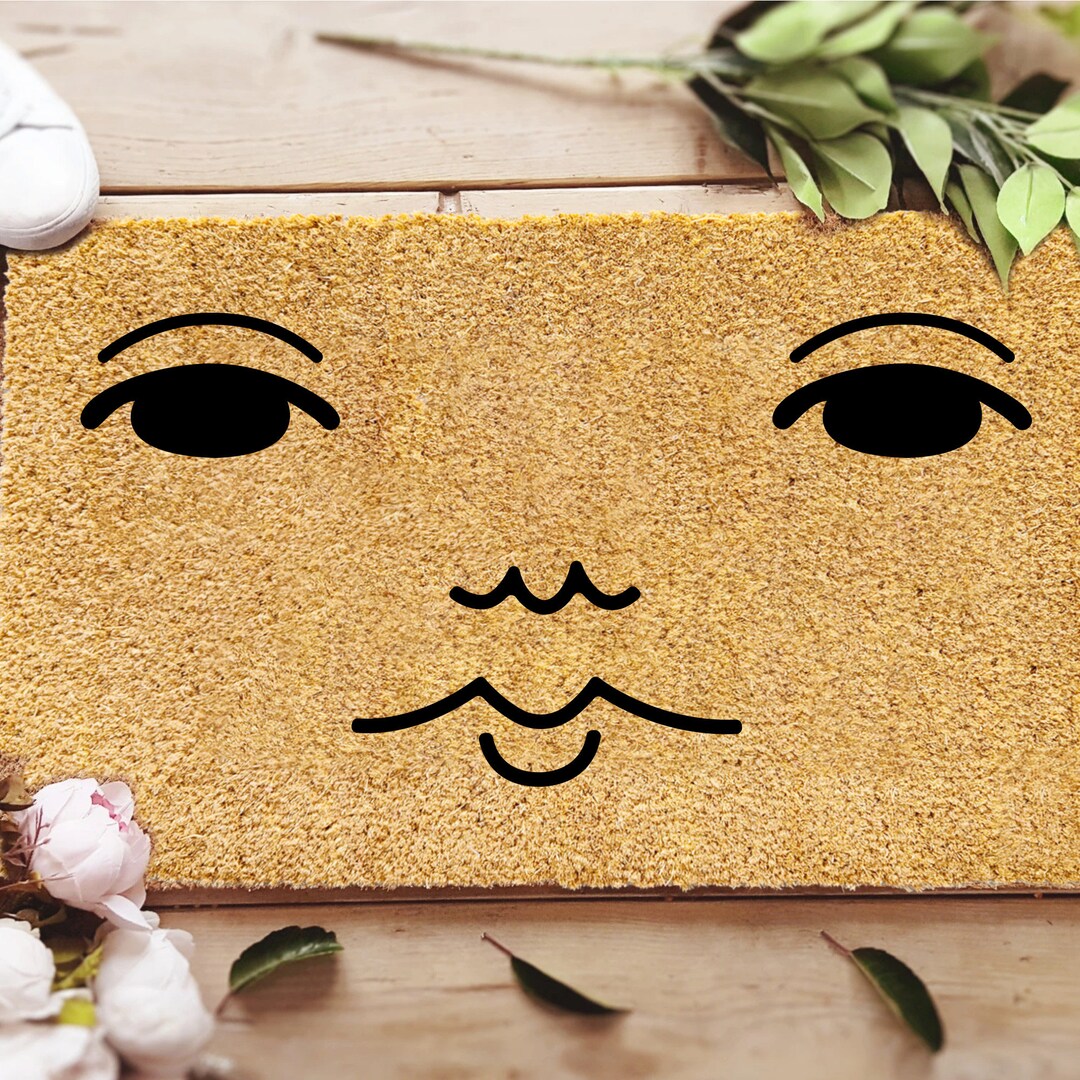 Funny Face Door Mat, Cute Human Feeling Mat Gift, Door Welcome Mat ...