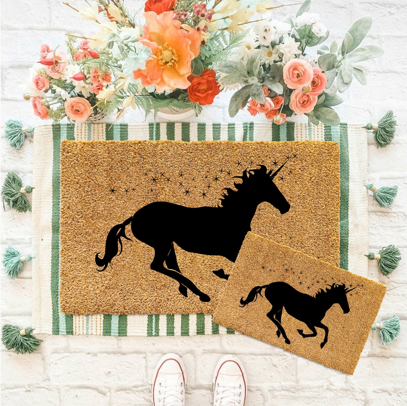 Unicorn Door Mat, Unicorn Coir Mat, Welcome Unicorn Doormat, Funny ...