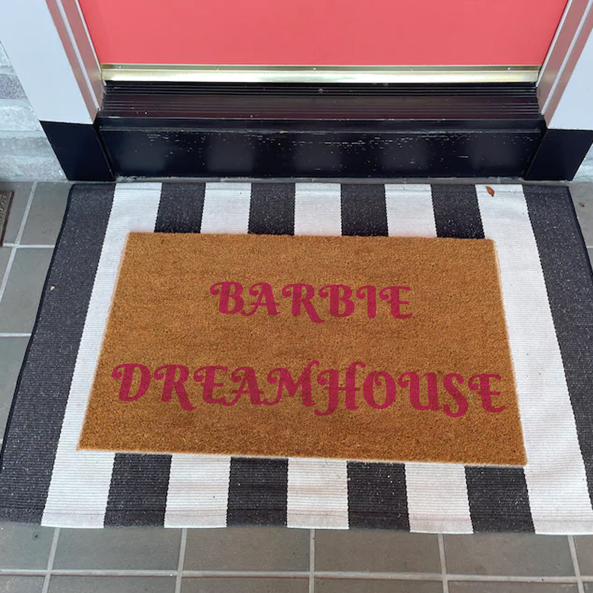 Barbie Movie Mat Barbie Dream House Door Mat Welcome - Etsy Canada