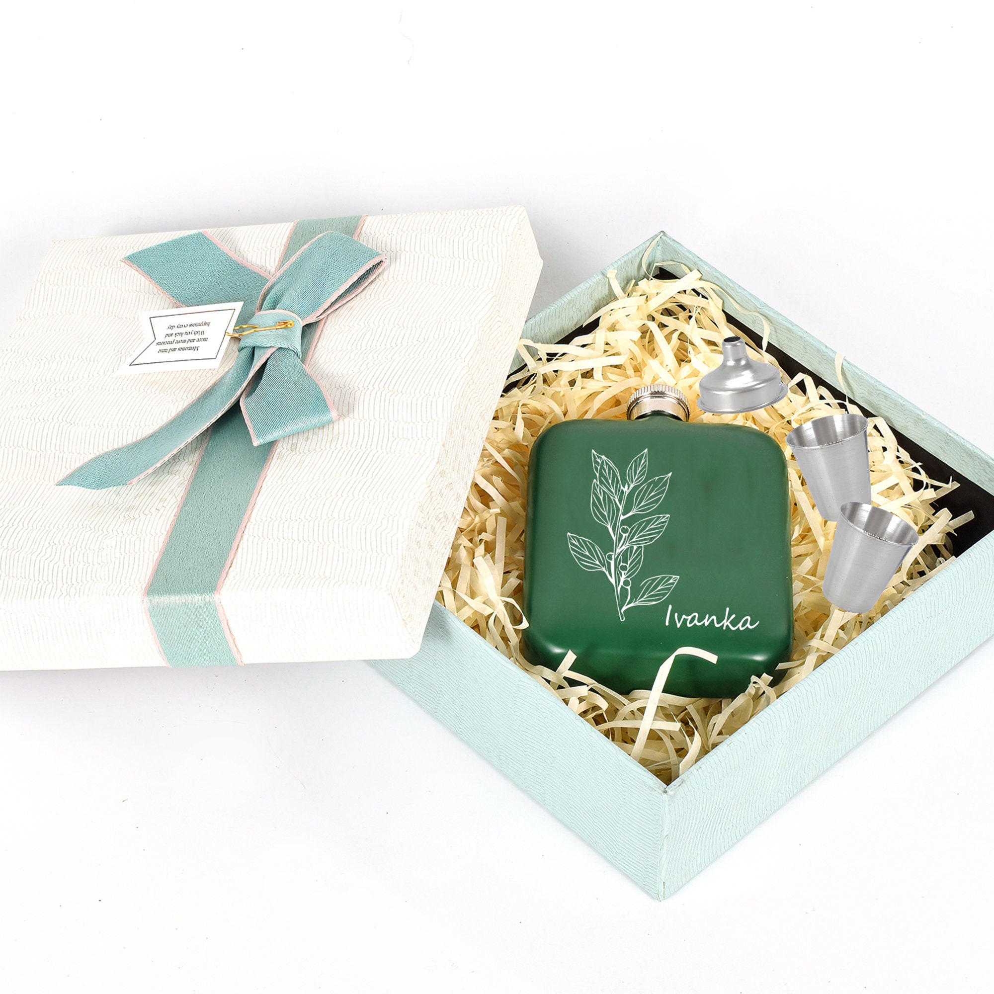 Personalized Birth Flower Flask Flower Design Liquor Flask - Etsy