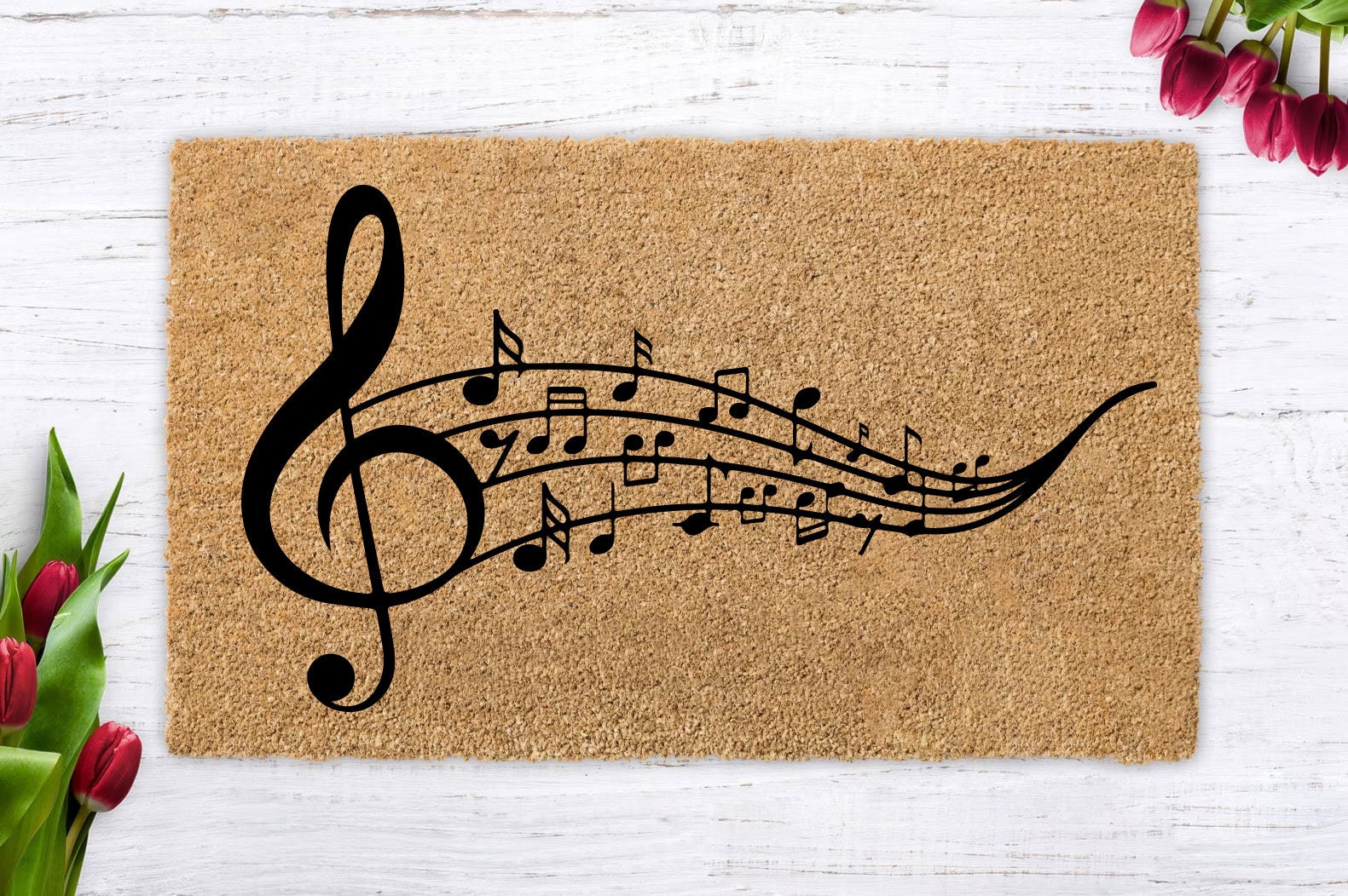 Music Notes Door Mat, Music Welcome Door Mat, Funny Doormat ...
