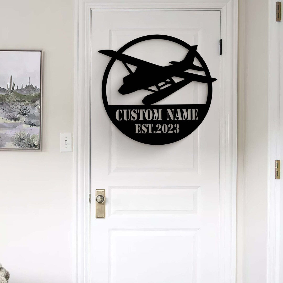 Airplane Metal Wall Art, Aircraft Metal Wall Decor, Custom Airplane ...