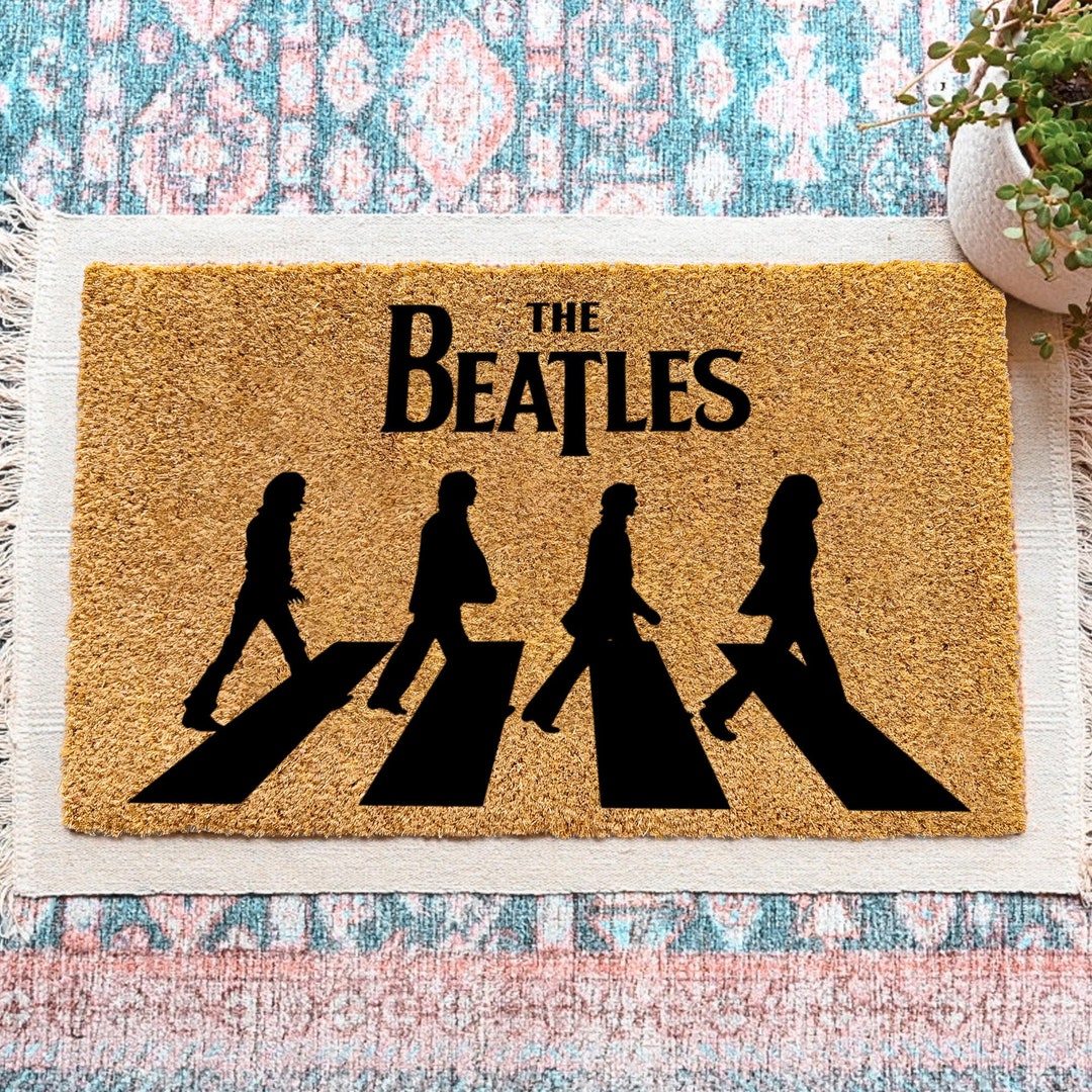 The Beatles Band Coir Mat, Front Door Welcome Mat, Quote Doormat, Funny ...
