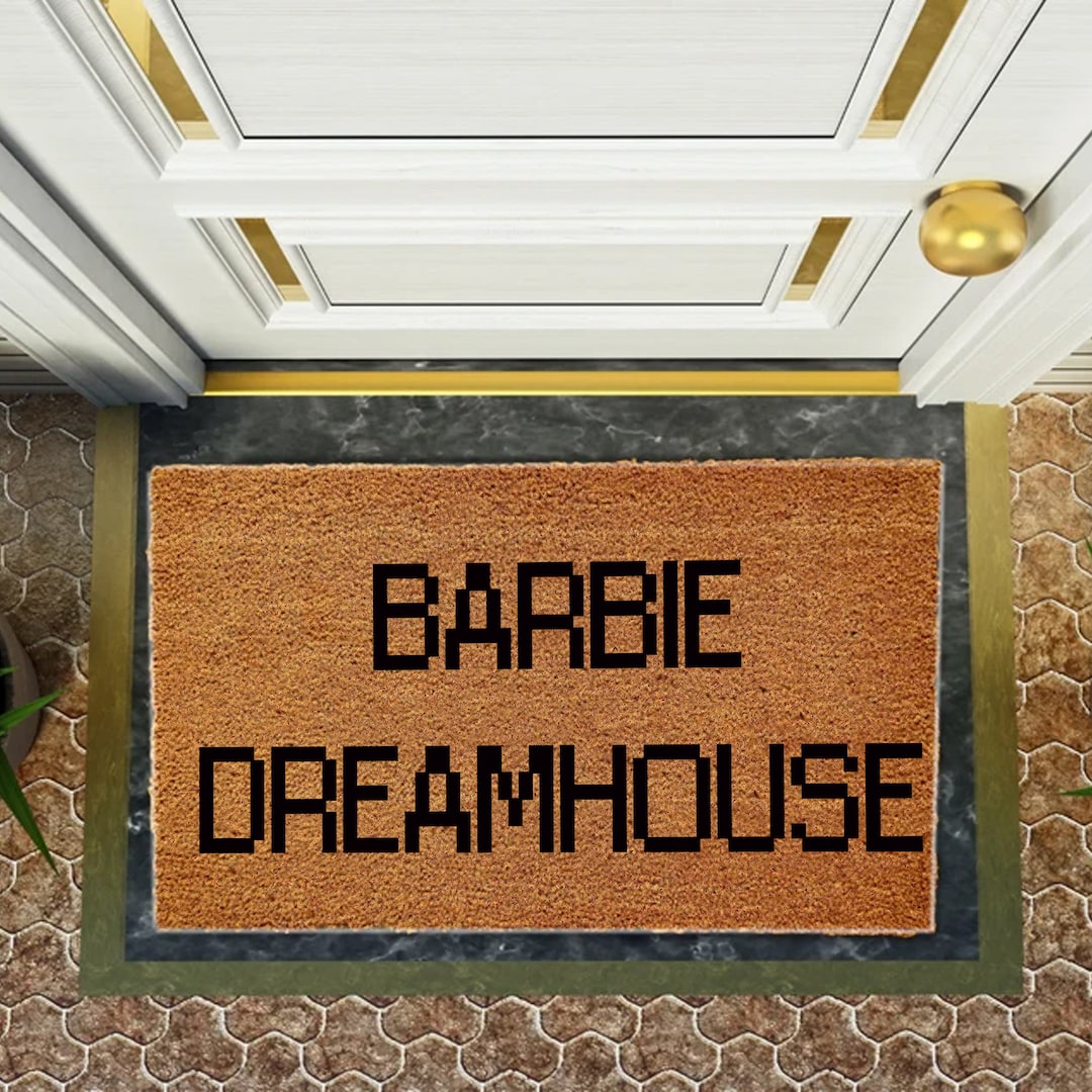 BARBIE Movie Doormat, Barbie Dream House Mat, Door Mat Welcome Entryway ...