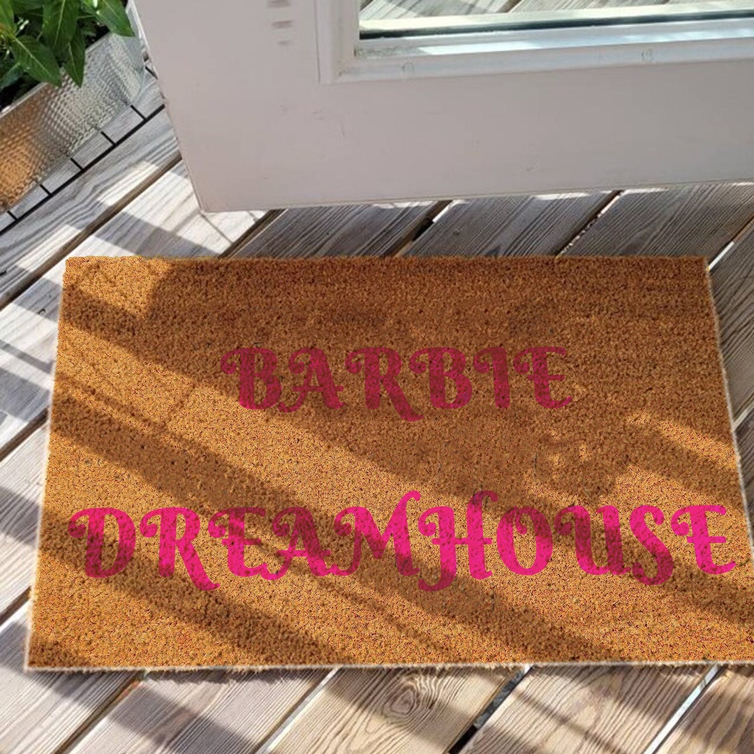Barbie Movie Mat, Barbie Dream House Door Mat Welcome Entryway, Coir ...