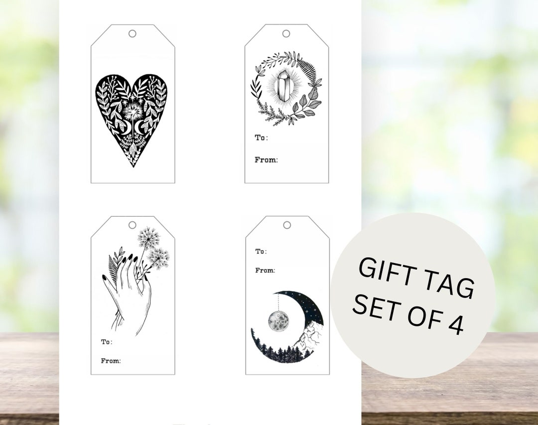 Modern GIFT TAGS, to From Gift Tag Printable, Printable Gift Tag ...