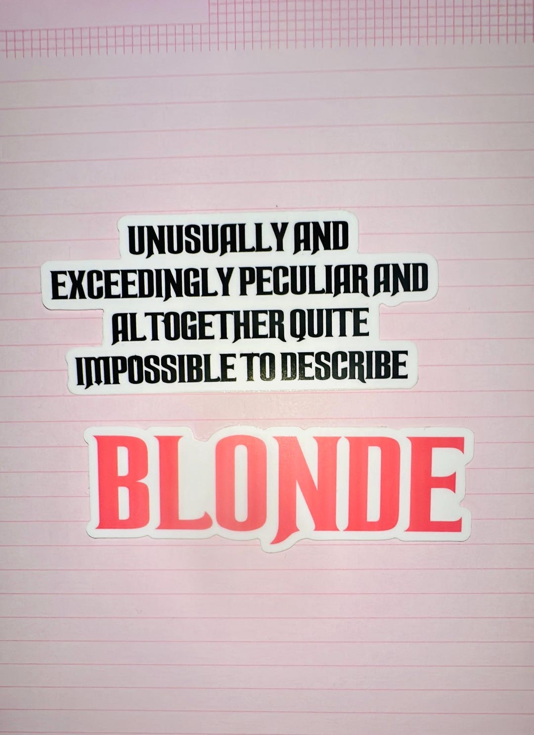 Wicked Movie Blonde Unusually and Exceedingly Peculiar Sticker Car ...