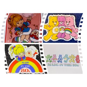 80s Nostalgic Retro Stickers Rainbow Brite Care Bear Permanent Decal - Etsy