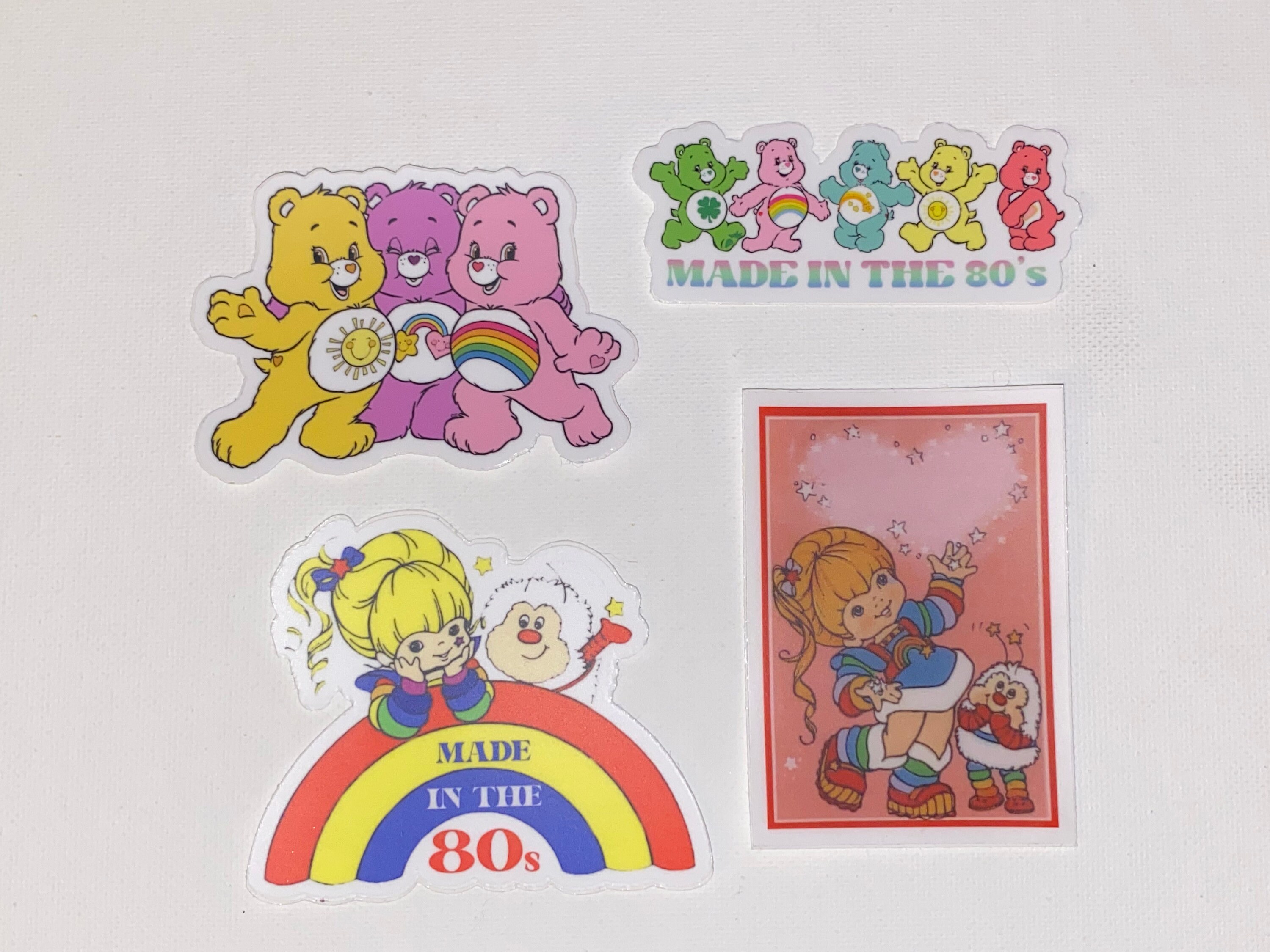 80s Nostalgic Retro Stickers Rainbow Brite Care Bear Permanent Decal - Etsy