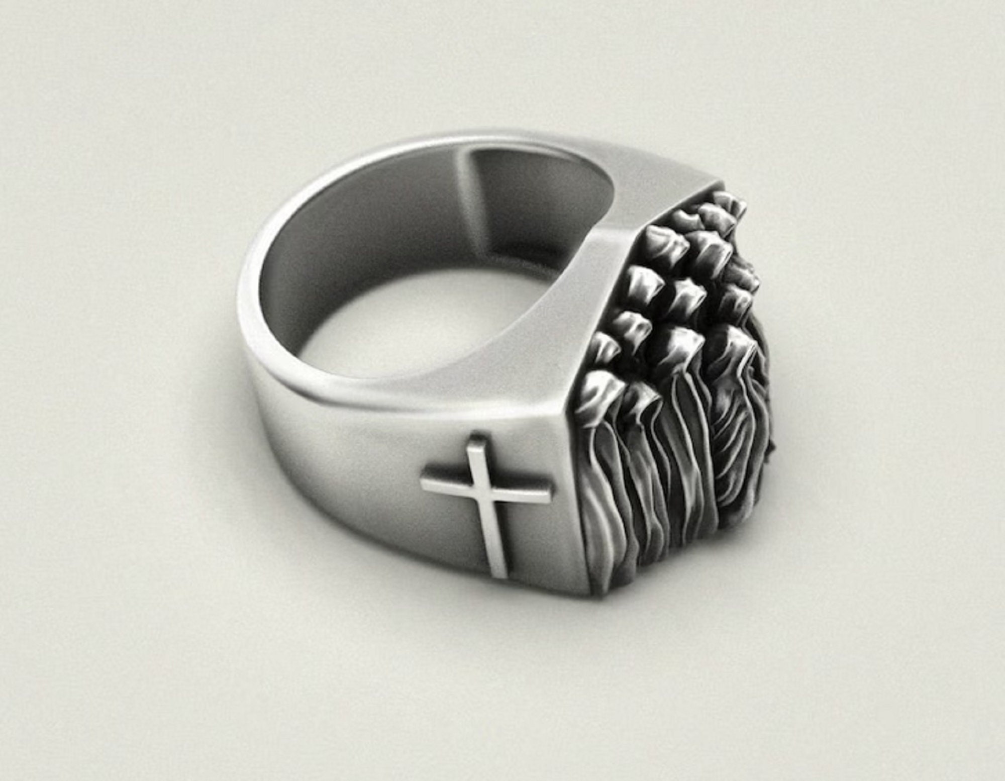 Men's Creepy Ghost Ring Biker Ring Rider Ring 925 - Etsy