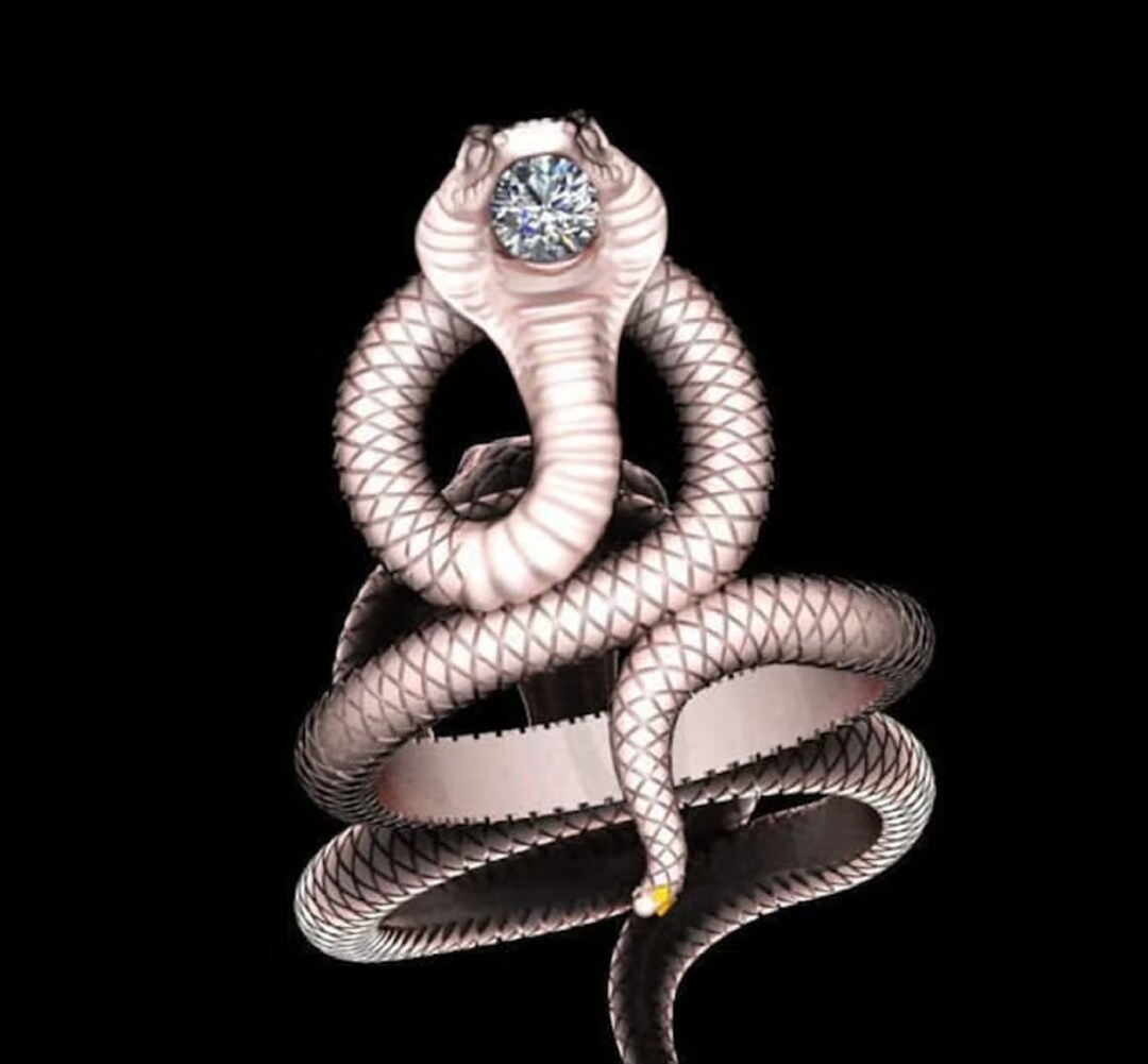925 Sterling Silver Cobra Ring Snake Ring Men Cobra Ring With - Etsy