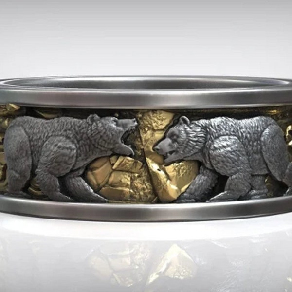Bear Signet Ring - Etsy