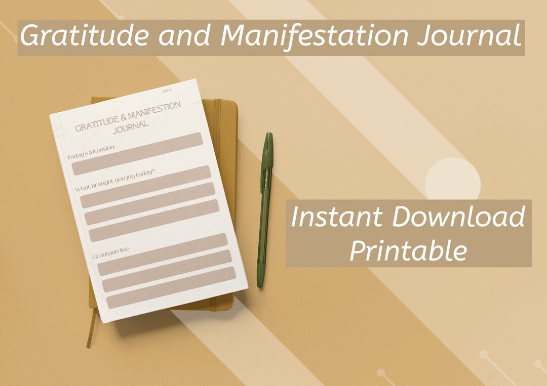 Gratitude and Manifestation Journal/list Digital Download and Printable ...