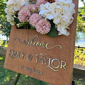 Custom Flower Box Welcome Sign, Wedding Floral Boxes, Bridal Shower ...