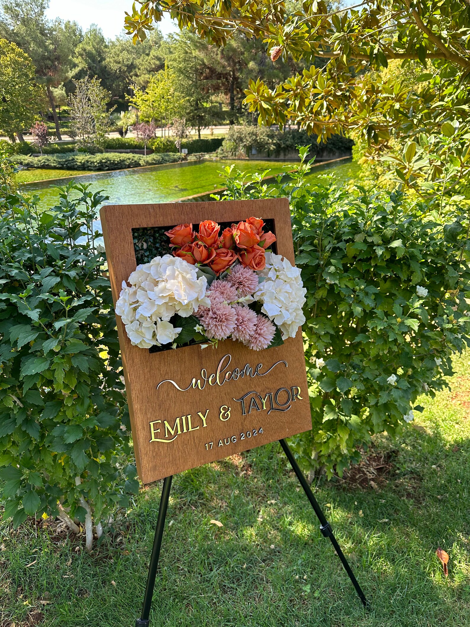 Custom Flower Box Welcome Sign, Wedding Floral Boxes, Bridal Shower ...