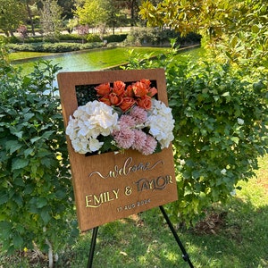 Custom Flower Box Welcome Sign, Wedding Floral Boxes, Bridal Shower ...