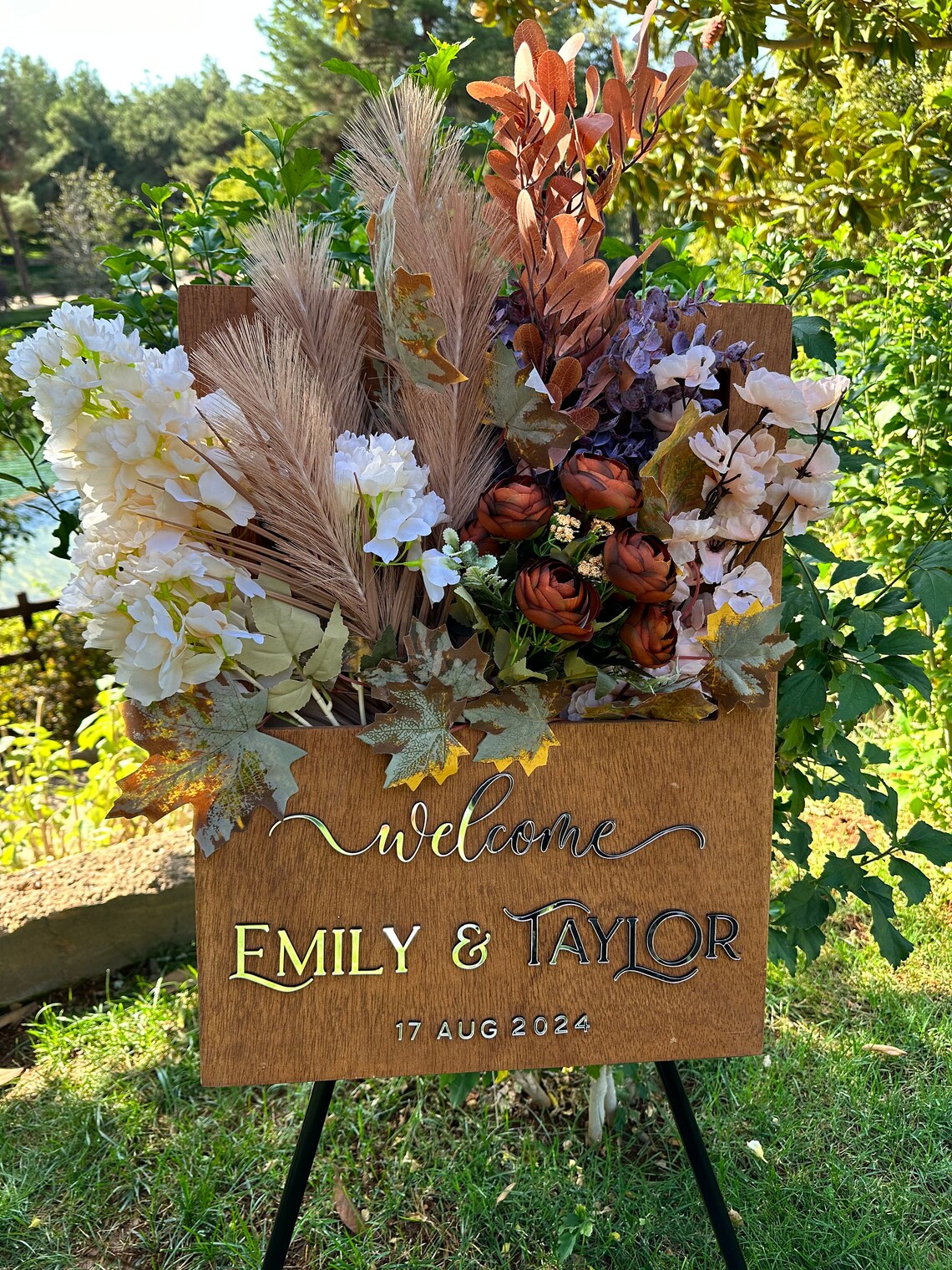 Custom Flower Box Welcome Sign, Wedding Floral Boxes, Bridal Shower ...