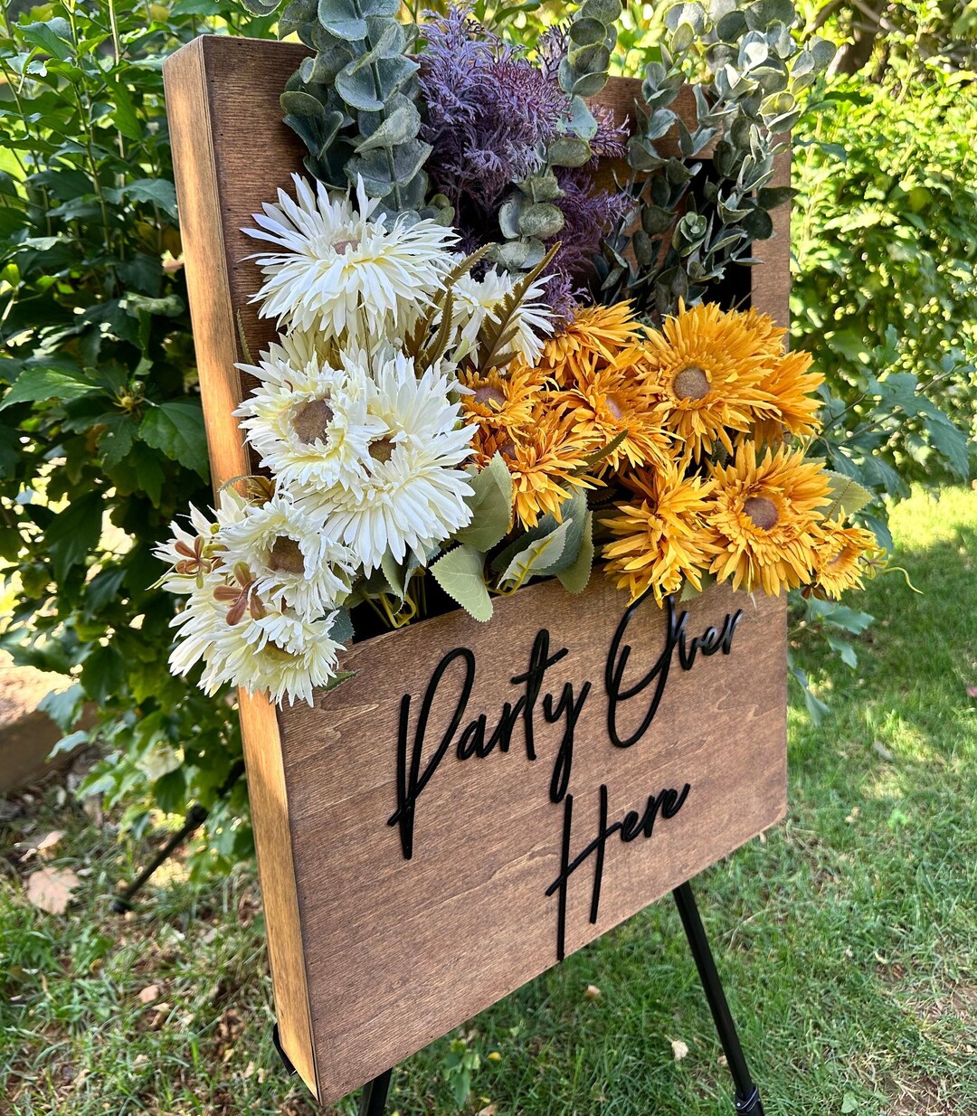 Custom Flower Box Welcome Sign, Wedding Floral Boxes, Bridal Shower ...