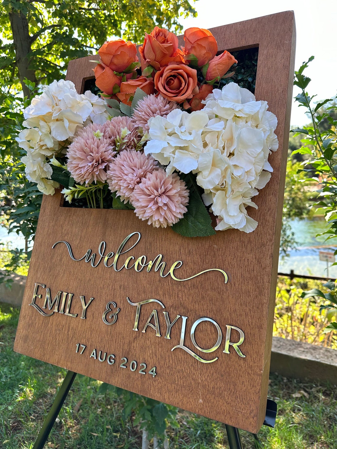 Custom Flower Box Welcome Sign, Wedding Floral Boxes, Bridal Shower ...