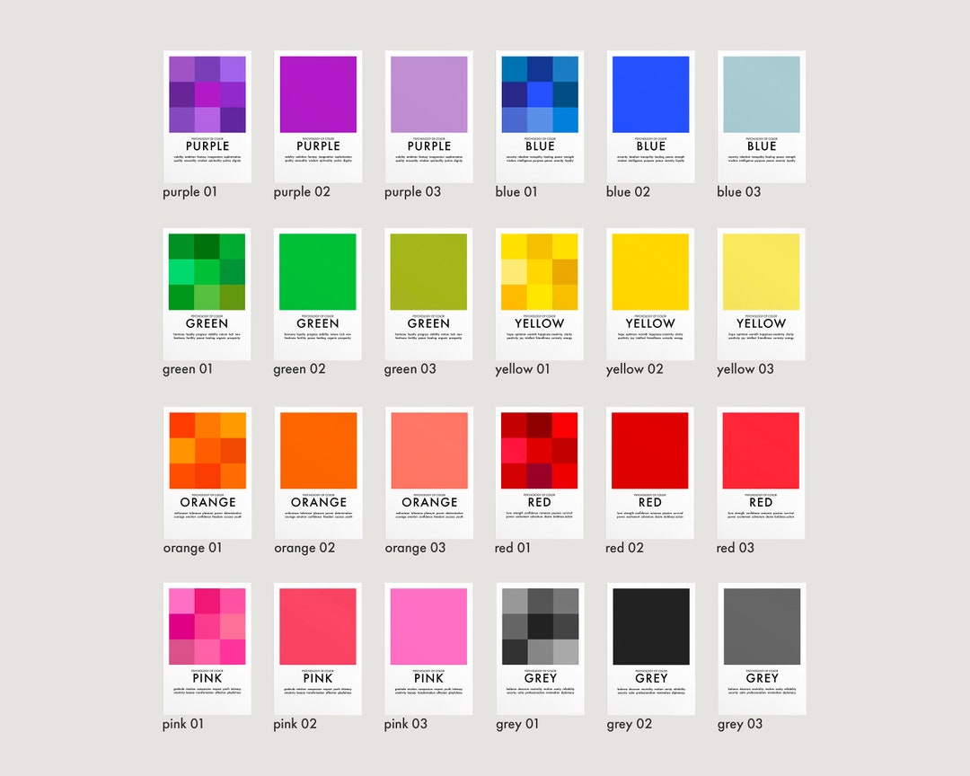 Custom Color Theory Postcard Set | Minimalist Graphic Design - Etsy