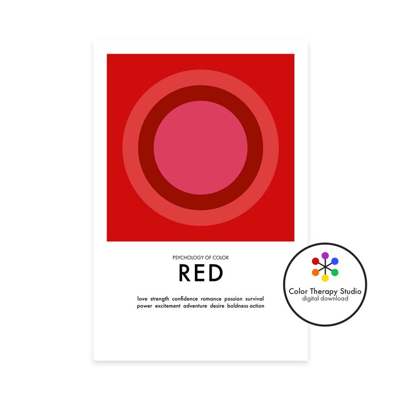 Printable Art | Digital Download | Instant Art | Color Psychology ...