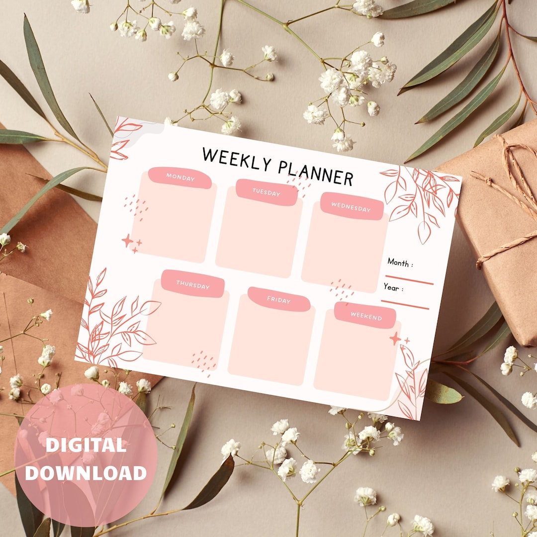 Weekly Planner Digital Download / Pastel Planner /weekly - Etsy