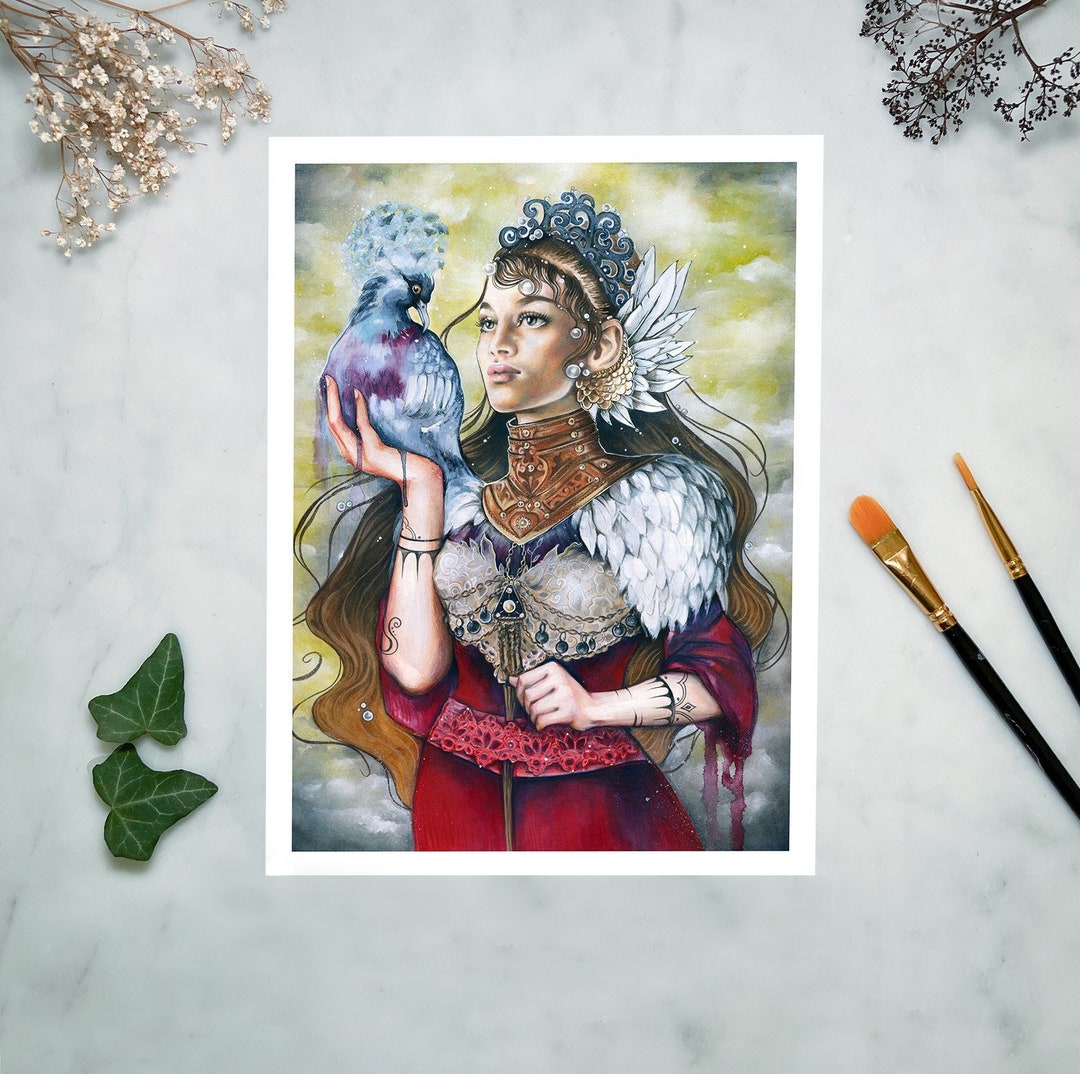 Goddess ishtar Mural Art Print Watercolor Art - Etsy