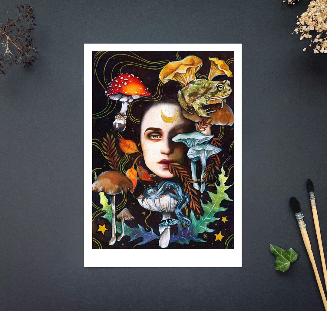 Art Print Mystical Witches Mural autumn Feelings - Etsy
