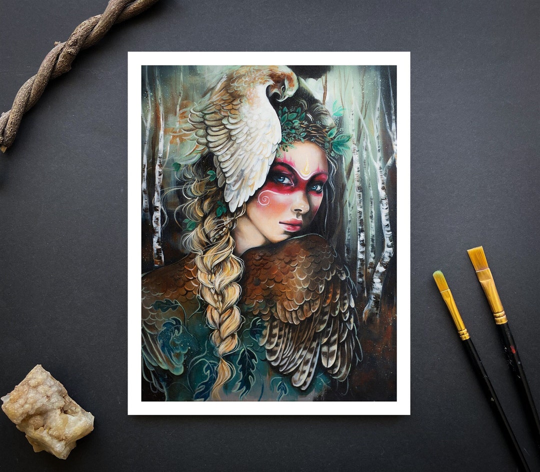 Goddess Freya Nordic Mythology Art Print Mural - Etsy