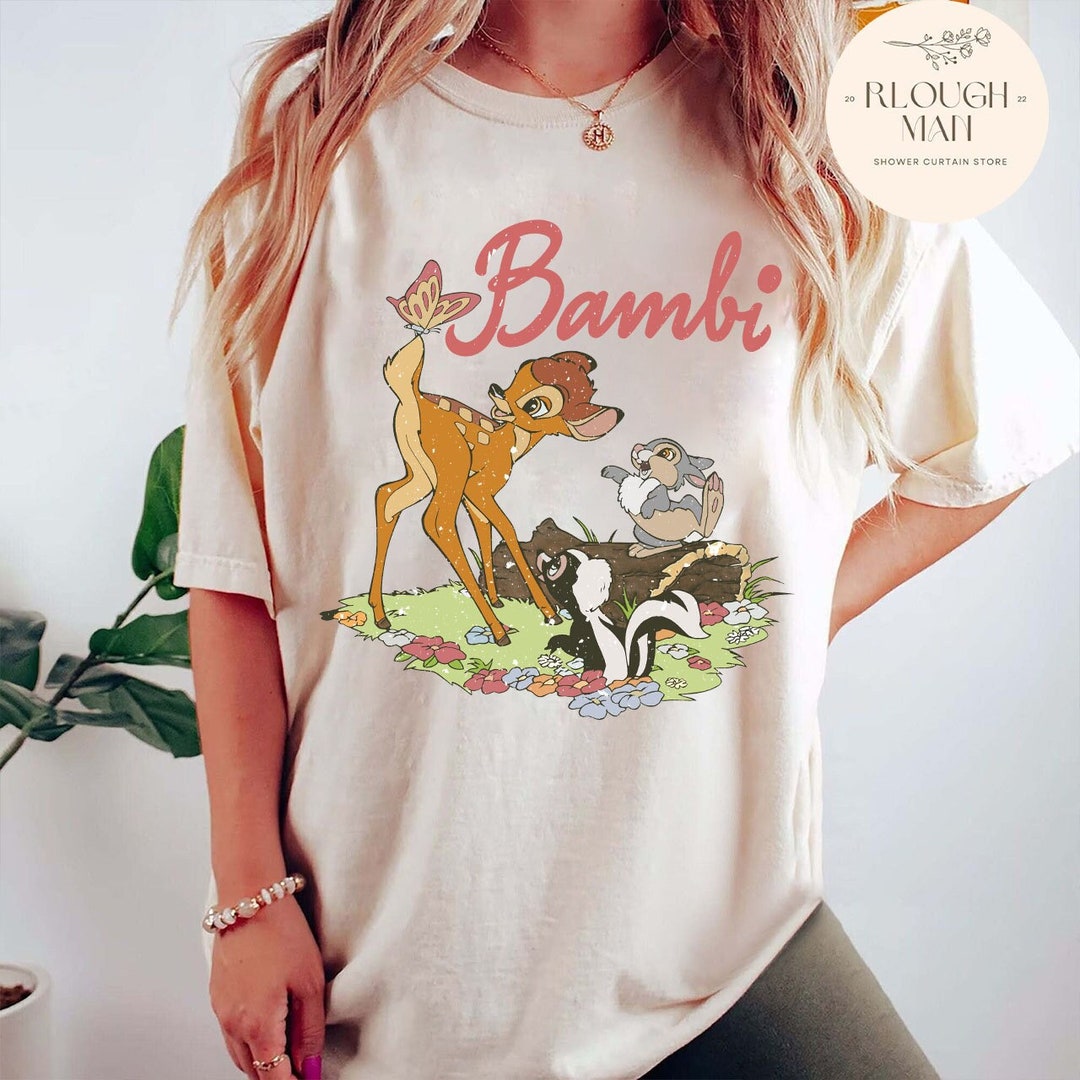 Vintage Disney Bambi Shirt, Bambi Reindeer Floral Shirt, Bambi Disney A ...