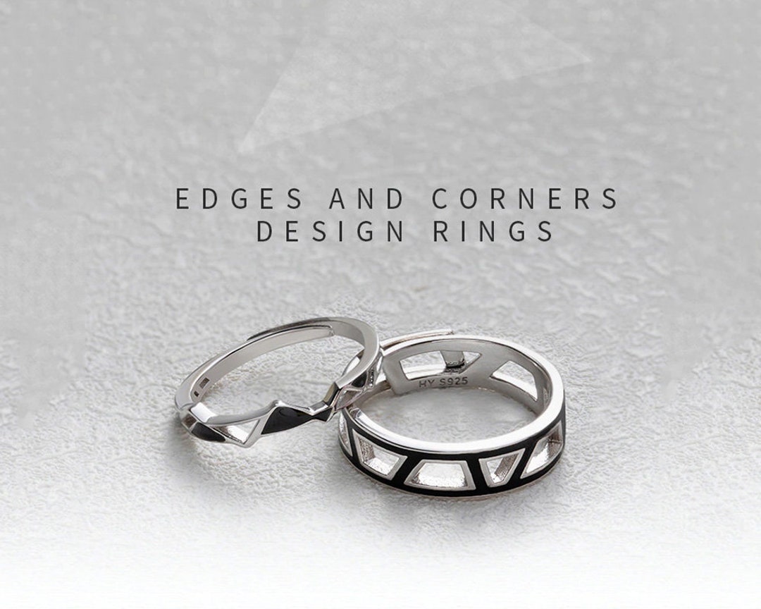 Edges and Corners Couple Rings Original Fashion Jewelry - Etsy