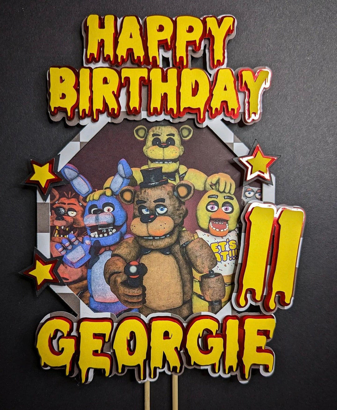 Five Nights at Freddy's FNAF Birthday Cake Topper - Etsy UK