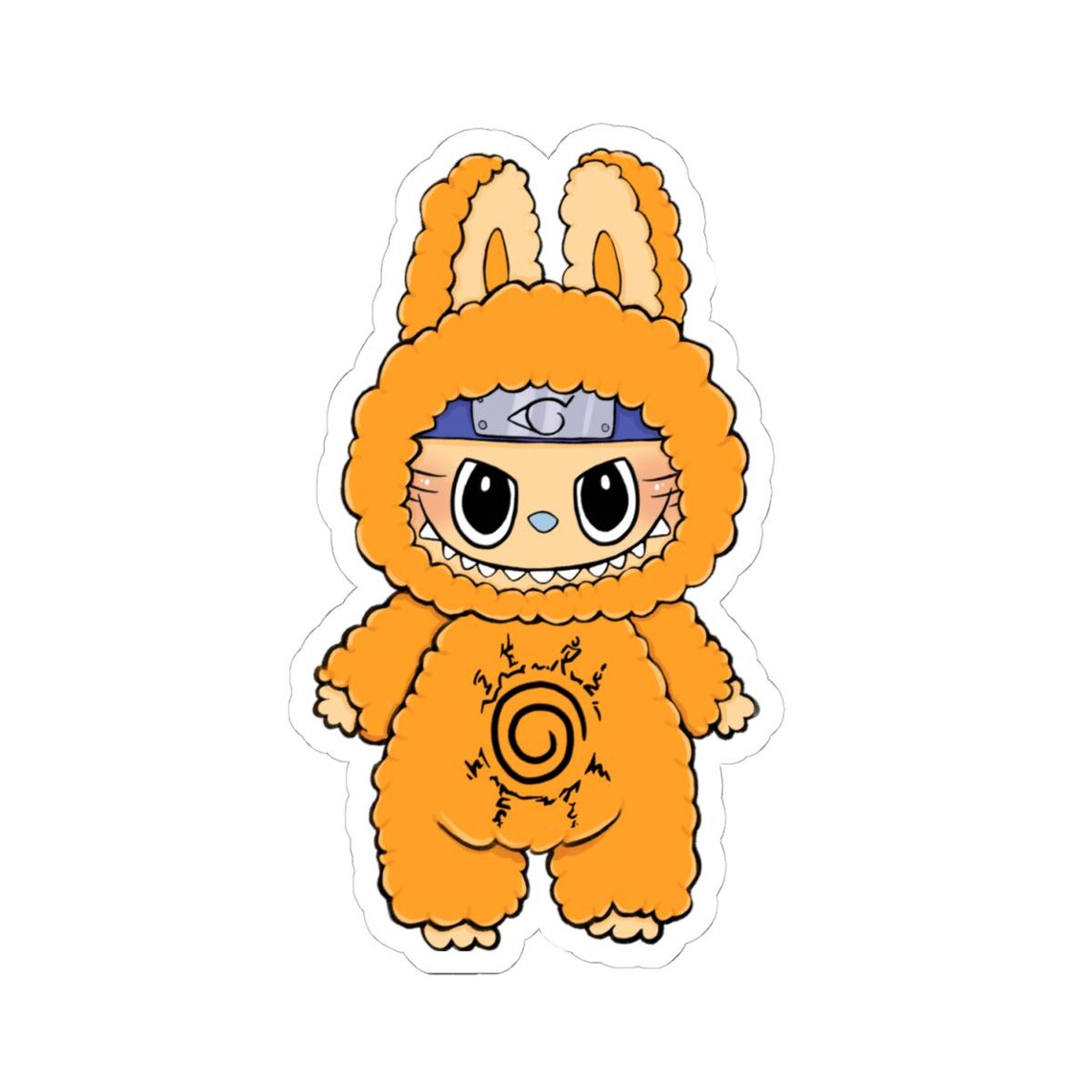 Naruto, Labubu, Cute Anime Bunny Stickers, Perfect for Laptops ...