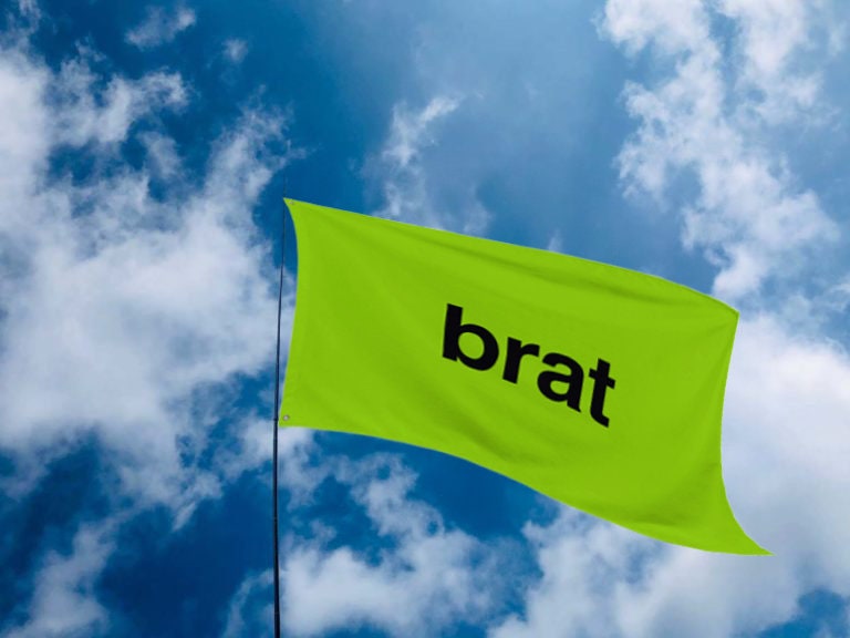 Brat Flag Charli XCX Album Inspired Decorative Banner, Music Merch, Pop ...