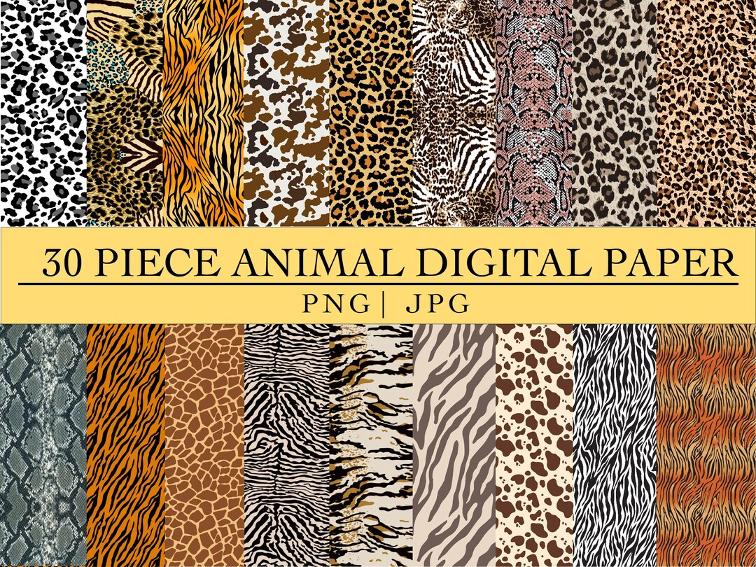 INSTANT DOWNLOAD: Leopard Print Digital Paper, Scrapbook Paper, 12x12 ...