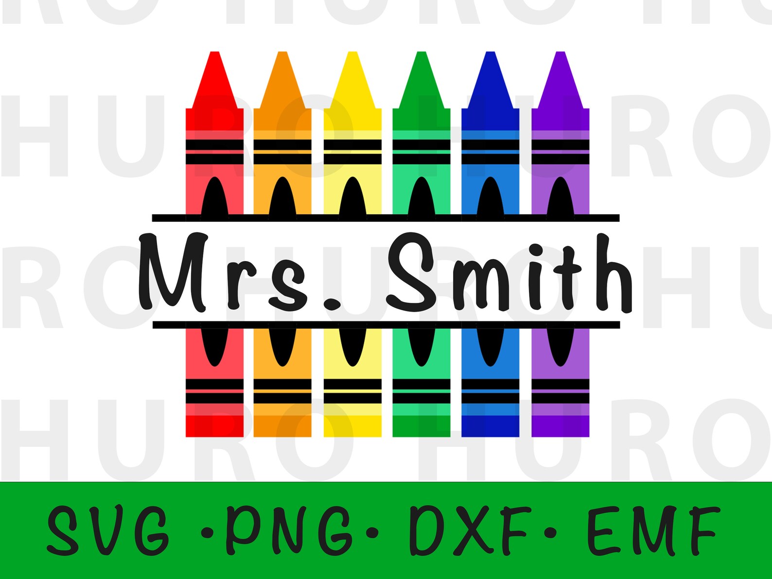 Crayon Split Monogram Svg, Teacher Monogram Svg, Crayon Svg, Crayon Set ...