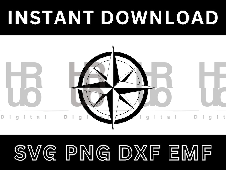 Compass Star SVG | Compass Star Clipart | Compass Star Cut File ...