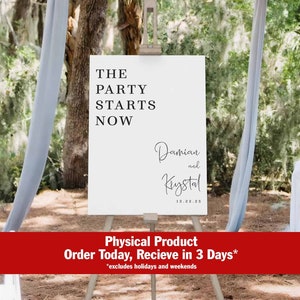 The Party Starts Now Welcome Sign Foam Core Board Printing - Etsy