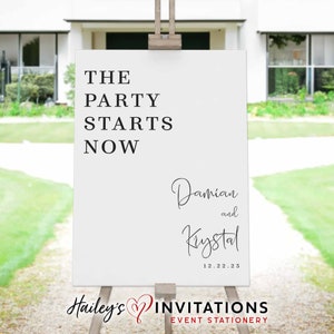 The Party Starts Now Welcome Sign Foam Core Board Printing - Etsy
