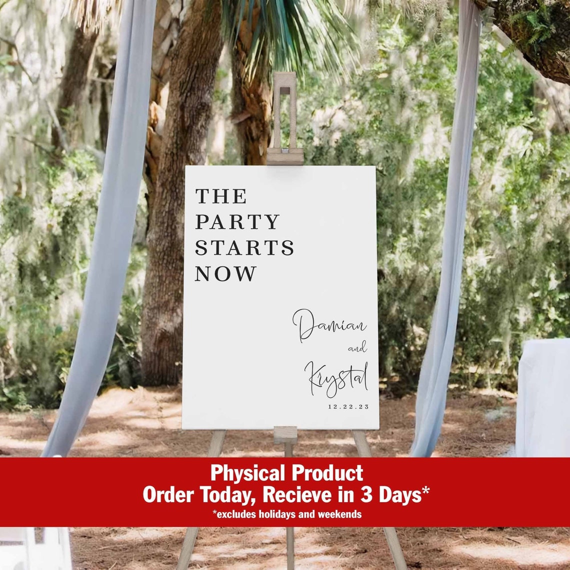 The Party Starts Now Welcome Sign Foam Core Board Printing - Etsy