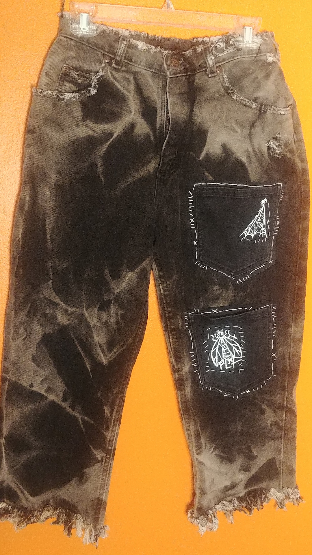 Halloween High Waste Lee Jeans Punk Crust Pants - Etsy