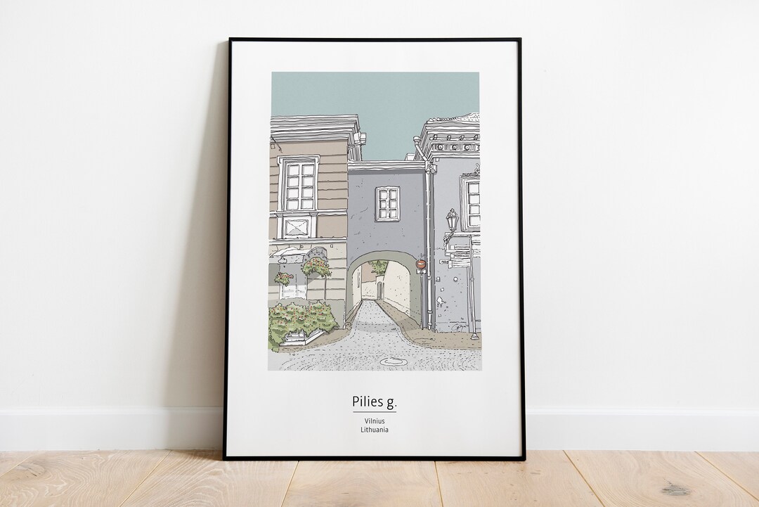Pilies Street - Vilnius Old Town, Lithuania | Wall Print | Architecture ...