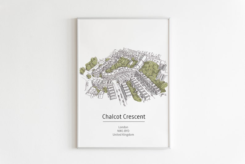 Chalcot Crescent Paddington Street Wall Poster Instant Digital Download ...