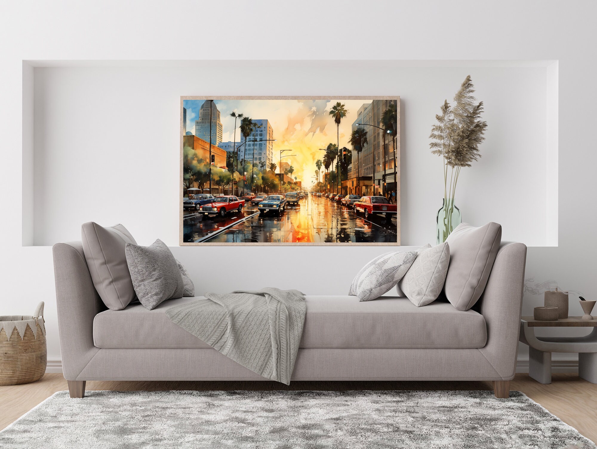 Vintage City Streets HIGH RESOLUTION Los Angeles Streets Art Print ...